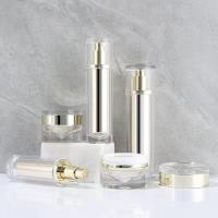 China Custom Luxury Acrylic Cosmetic Packaging Bottles 30ML 50ML 100ML and Jars 30G 50G for Professional Beauty Brands for sale
