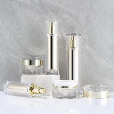 China Custom Luxury Acrylic Cosmetic Packaging Bottles 30ML 50ML 100ML and Jars 30G 50G for Professional Beauty Brands for sale