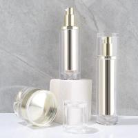 China Light Gold Acrylic Mini Trigger Sprayer with Elegant Pump Dispenser and Customizable Tube Length for Skincare Packaging for sale