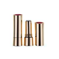China 3.5g Plastic Lipstick Balm Tube Container Gold Appearance for Cosmetic Customization for sale