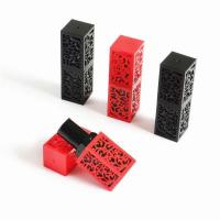 China Black Red 3g Middle Empty Lipstick Tube With Delicate Appearance for sale