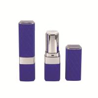 China Customized Purple Lipstick Tube Container for Fashionable Cosmetic Packaging Solution for sale