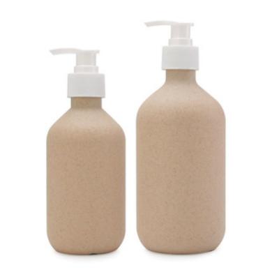 China Eco-Friendly 120ml Wheat Straw Plastic Bottle with BPA-Free PP/PLA Material for Shampoo Packaging for sale