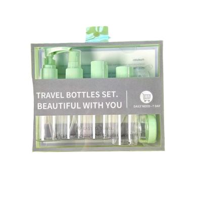 China 8-Piece 50ml Travel Bottles Set with Plastic Body for Sensitive Skin and Makeup Remover Kits for sale