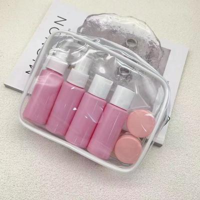 China 50ml Plastic Travel Bottle Set with Delicate Design and Luxurious Finish for Cosmetic Packaging for sale