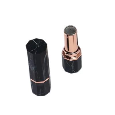 China Elegant Sexangle Plastic Lipstick Cases Empty Cosmetic Container in Black or White for sale