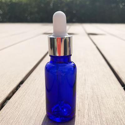 China 30ml 50ml 100ml Matt Blue Glass Essential Oil Bottles - UV Protective Recyclable Containers for sale