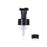 China Black Cosmetic Lotion Pump Dispenser with Locking Collar for sale