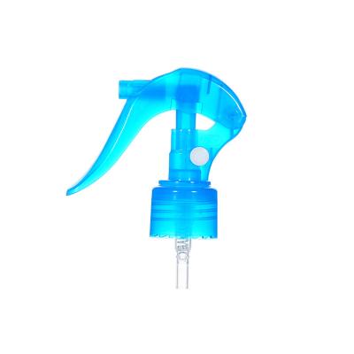 China Transparent Blue Plastic 24/410 Mini Trigger Sprayer Used In Bottle Seal for sale