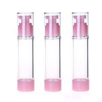 China Plastic 50ml Airless Pump Bottle for Cosmetic Personal Care Pink Color for sale