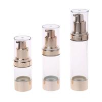 China Gold Aluminum 20ml Plastic Airless Pump Bottle for Skincare Cosmetics for sale