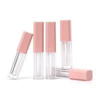 China Pink Plastic 1.2ml Lip Gloss Tube Empty Container With Customized Colors for sale