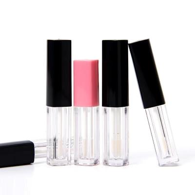 China 1.2ml Plastic Cylinder Lip Gloss Tube with Long Cap Custom Colors Accepted for sale