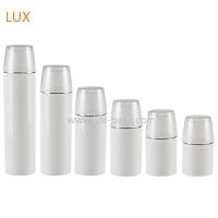 China 200ml Airless Pump Bottle 49.2mm Clear AS+PP Cosmetic Packaging for sale