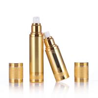 China Luxury Anodized Aluminum Airless Pump Bottle Bottle Empty Cosmetic Vacuum Premium Skincare Serum Container  Multiple Capacity for sale