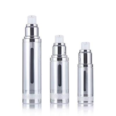 China Luxury Anodized Aluminum Airless Pump Bottle Bottle Empty Cosmetic Vacuum Premium Skincare Serum Container  Multiple Capacity for sale