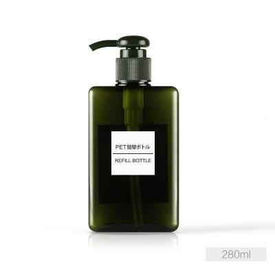 China Wholesale Square PETG Lotion Bottle 250ml with Pump Head for Cosmetic Products for sale