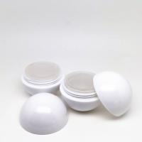 China White 25g PS Plastic Lightweight Spherical Cream Jar with 100% Fresh PET for sale