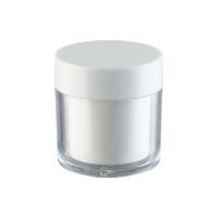 China AS Plastic Double Layer Round Cream Jar 15g 30g 50g for Cosmetic Packaging for sale