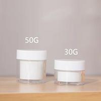 China AS Plastic Double Layer Custom Order Round Cosmetic Cream Jar for Skincare Packaging for sale