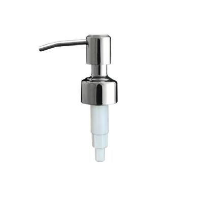 China New Design Long Nozzle Stainless Steel Shell Plastic Lotion Pump for Customized Dispensing for sale