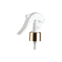China White Shiny Electroplated Mini Trigger Sprayer with Hollow Cone Spraying Shape and BPA Free for Personal Care for sale