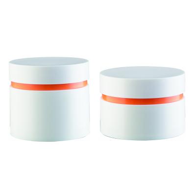 China Lightweight Plastic Cream Jar 50ml with Twist-off Screw Cap Matte Glossy Printing for Face Cream for sale