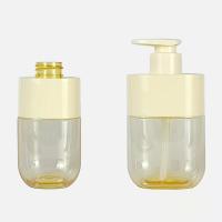 China 300ml Square Shape PET Lotion Bottle with Lotion Pump for Cosmetic Packaging for sale