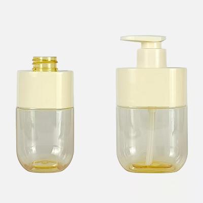 China 300ml Square Shape PET Lotion Bottle with Lotion Pump for Cosmetic Packaging for sale
