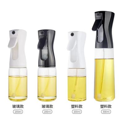 China 200ml Glass Oil Spray Bottle Food Grade Borosilicate with Custom Colors Trigger Sprayer for sale
