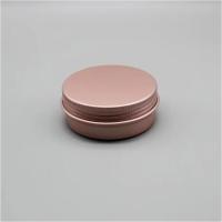 China Luxury Rose Gold Aluminum Cosmetic Jar with Screw Cap for sale