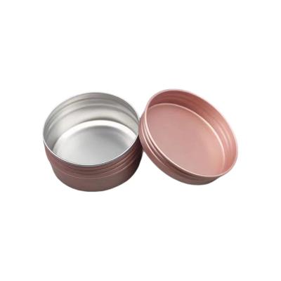 China Luxury Rose Gold Aluminum Cosmetic Jar with Screw Cap for sale