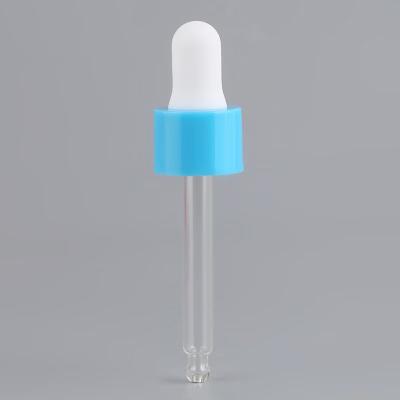 China 18mm 28mm Silicone Bulb Plastic Dropper for Essential Oil Cosmetic Packaging for sale