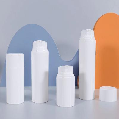 China 30ml to 150ml Crimp Type PP Plastic Airless Pump Bottle Leak Proof for Skincare for sale