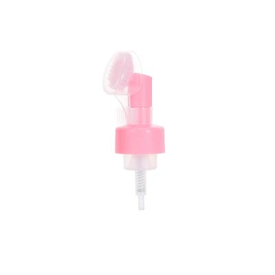 China 42mm Plastic Silicone Brush Foam Pump Dispenser 150ml for Facial Cleanser Soap for sale