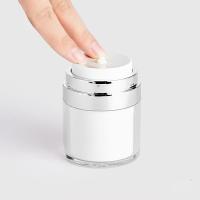 China 30g 50g 100g PP PS Plastic Airless Cream Jar with Airless Pump Custom Logo for sale