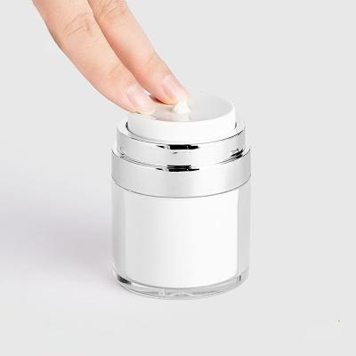 China 30g 50g 100g PP PS Plastic Airless Cream Jar with Airless Pump Custom Logo for sale