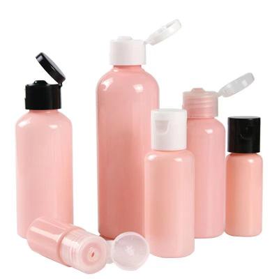 China Flip Top PETG Plastic Bottle 30ml 50ml 100ml Refillable Travel Lotion Container for sale