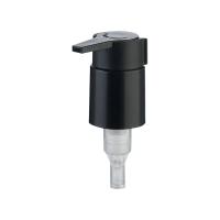 China Custom Black Cream PP Nozzle Lotion Pump with Short Long Nozzle Aluminum Plastic Cap 24mm for sale