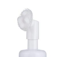 China 100ml 200ml Reusable Silicone Brush Foaming Bottle with Foam Pump for Facial Cleanser Soap Dispenser for sale