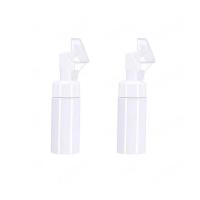 China 100ml 200ml Reusable Silicone Brush Foaming Bottle with Foam Pump for Facial Cleanser Soap Dispenser for sale