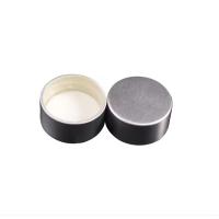 China Black Ribbed Smooth Plastic Screw Cap 20mm 24mm 28mm with Induction Sealing Gasket for Cosmetic Bottles for sale