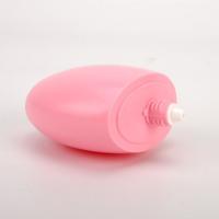 China 50ml Egg-Shaped Sunscreen Bottle with Detachable Gold Chain Custom PP Plastic Cosmetic Packaging for sale