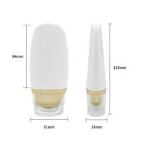 China 50ml Oval Luxury Gold Sunscreen Bottle PP Plastic Premium Skincare Packaging for sale