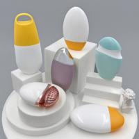 China 50ml Pink Egg-Shaped PET Cosmetic Bottle Travel Size Sunscreen Serum Packaging for sale