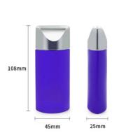 China 50ml Oval Sunscreen Lotion Bottle with Silver Cap PP Plastic Cosmetic Container Custom Color for sale