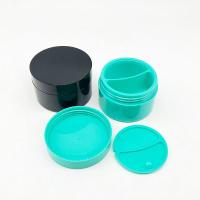 China Wholesale 50g+50g Double Grid PP Cream Jar Dual Separate Storage Skincare Cosmetic Container for sale