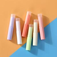 China Wholesale 3g Plastic Cylinder Lip Stick Tube Empty Matte Packaging for Lip Care Balm for sale
