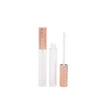China Wholesale 4.5ml Plastic Lip Gloss Tube with Golden Cap and White Brush for Empty Cosmetic Container for sale