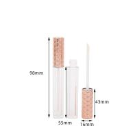 China Wholesale 4.5ml Plastic Lip Gloss Tube with Golden Cap and White Brush for Empty Cosmetic Container for sale